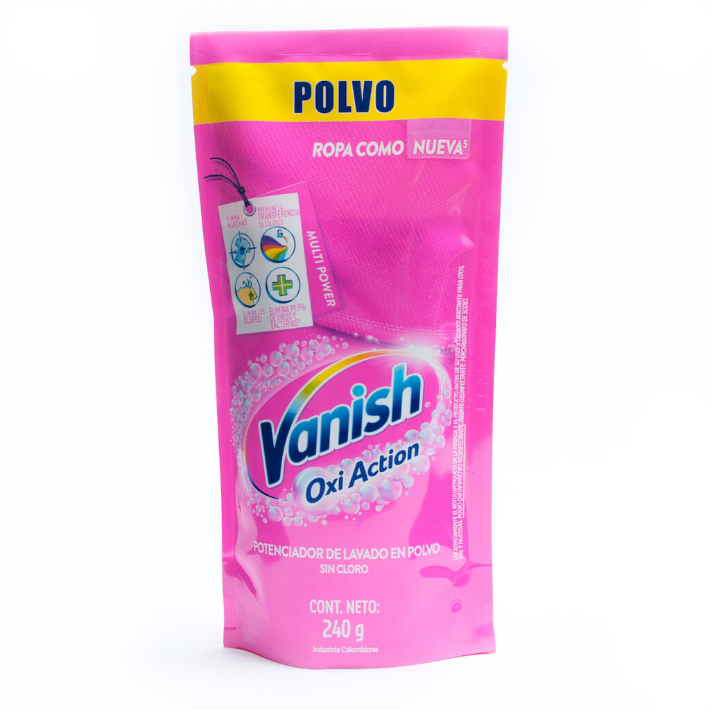QUITAMANCHAS VANISH POLVO - ROSA - Virumec